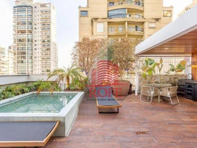 Cobertura de Alto Padrão, 220m2, Lazer completo, 1 suite, Vila Nova Conceição