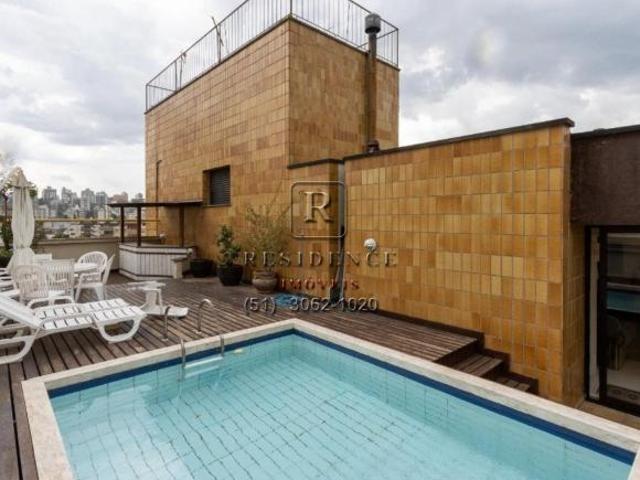 Cobertura de luxo com 3 quartos e piscina no Moinhos de Vento Porto Alegre RS: 375m², 2 vagas, pró