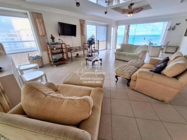 Cobertura de luxo com 6 quartos na Pitangueiras, Guarujá SP: 1 suíte, 2 salas, 6 banheiros, 1 vaga d
