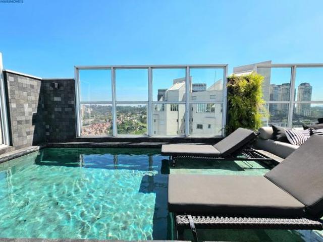 Cobertura de Luxo no Brooklin Paulista São Paulo/SP: 4 Quartos, 3 Suítes, 3 Salas, Piscina e Vista