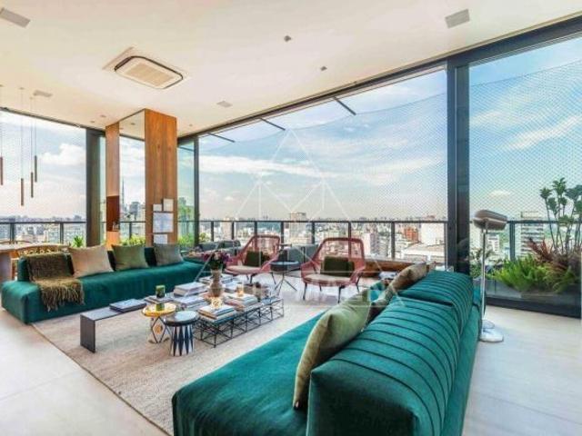 Cobertura Duplex, mobiliada, Venda no Jardim Paulista 5 quartos 4 Suítes, 5 Vagas, 408m² A.U