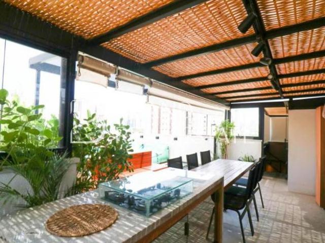 Cobertura Duplex no Brooklin com Jacuzzi, Espaço Gourmet e 102m², Reformada e Mobiliada