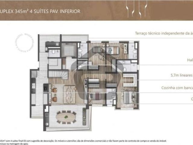 Cobertura Duplex à Venda com 4 Suítes em Moema