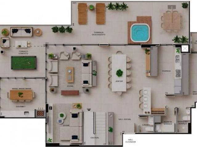 Cobertura Duplex alto padrão Parque barigui 374m² privativos