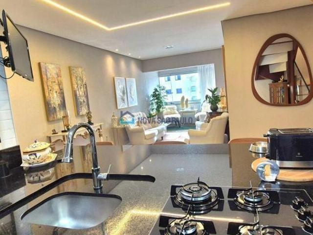 Cobertura duplex com 159m³ com e 4 vagas e espaço gourmet amplo. Totalmente mode