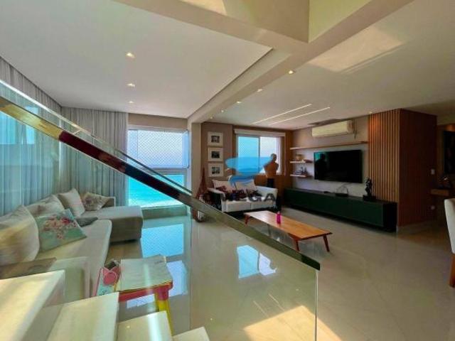 Cobertura Duplex com 3 dormitórios, Vista mar, Piscina à venda na Praia das Pitangueiras Guarujá/S