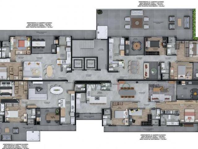 Cobertura Duplex com 3 suites à venda por R$ 2.866.001,00 Água Verde Curitiba/PR