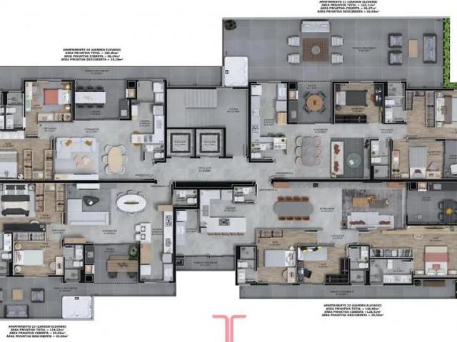 Cobertura Duplex com 3 suites à venda por R$ 2.866.001,00 Água Verde Curitiba/PR