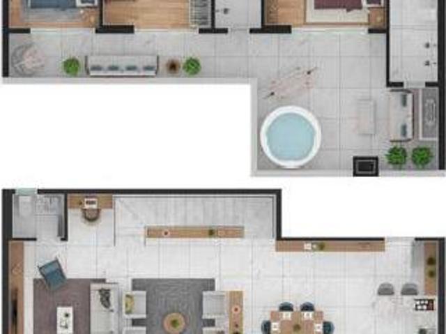 Cobertura Duplex com 3 suítes no Ecoville PR