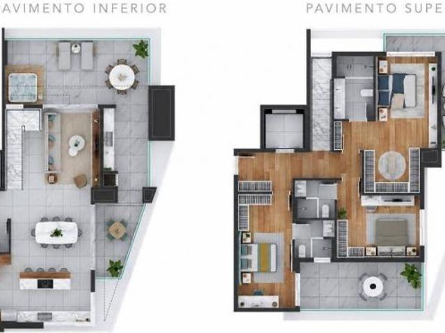 COBERTURA DUPLEX COM TRÊS SUITES NO ECOVILLE!