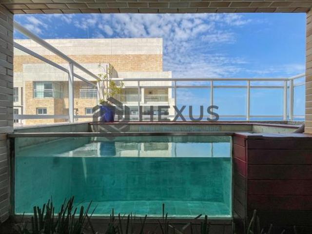 Cobertura Duplex com varanda gourmet vista mar e lazer na Enseada, Guarujá