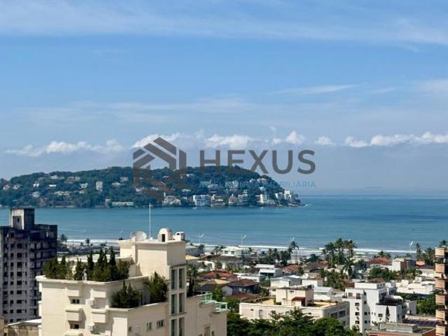 Cobertura Duplex com varanda gourmet vista mar e lazer na Enseada, Guarujá