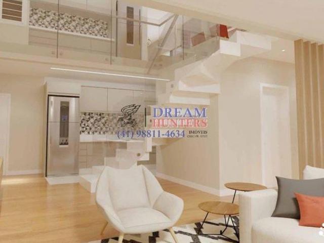 Cobertura Duplex de 212m² no bairro Bacacheri, com 3 quartos, 1 suíte, 3 banheiros e 3 vagas de g
