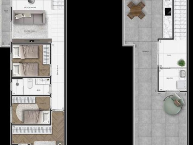 Cobertura Duplex para Venda em São José dos Pinhais, São Pedro, 3 dormitórios, 1 suíte, 3 banheiros