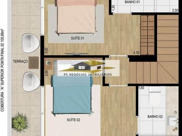 Cobertura Duplex para venda na Saúde