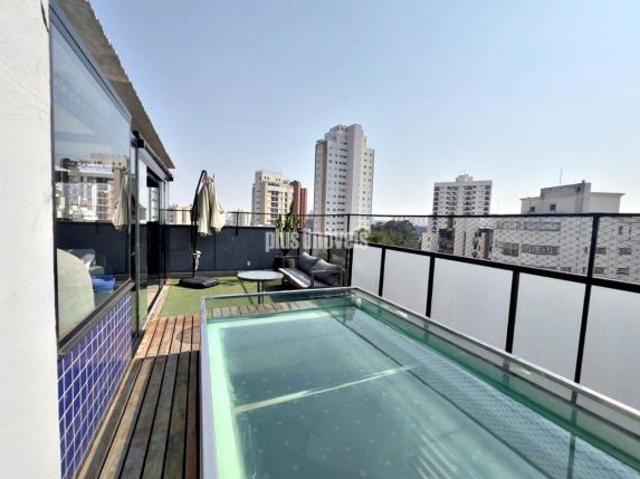 Cobertura duplex próximo ao Portal de Morumbi, 140m² suíte, 3 gar lazer com piscina e churrasqueira
