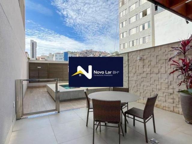 Cobertura Duplex 148m², 3 quartos, suíte, 3 vagas e lazer no bairro Serra