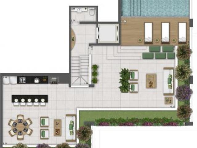 Cobertura Duplex /338m² area util 5 vagas /Lindo visual /Na planta /Ed. Raizes