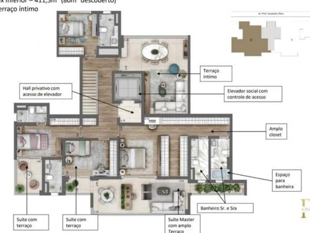 Cobertura Duplex 411m 4 suites 4 vagas Alto Luxo + Alto Padrão