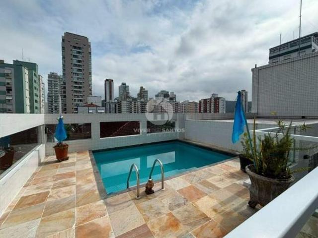 Cobertura Duplex 4 Dormitórios, Piscina Privativa e Lazer Exclusivo Santos SP