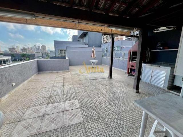 Cobertura duplex, 4 dorms terraço, 1 vaga, Enseada