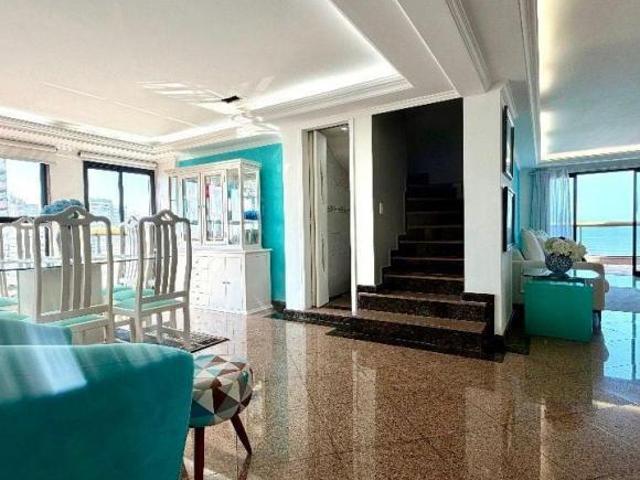 Cobertura Duplex 4 quartos frente mar com piscina privativa e área gourmet – alto padrão