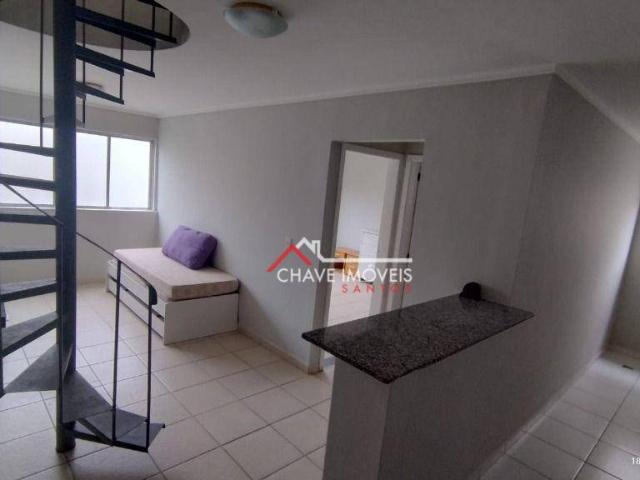 Cobertura em José Menino, Santos/SP de 108m² 1 quartos à venda por R$ 479.900,00 ou para locação R$ 3.750,00/mes