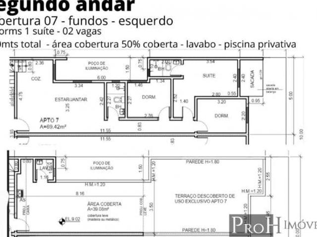 Cobertura em Jardim Bela Vista, Santo André/SP de 140m² 3 quartos à venda por R$ 899.000,00