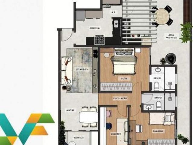 Cobertura em Nossa Senhora das Graças, Santa Luzia/MG de 0m² 2 quartos à venda por R$ 398.107,00