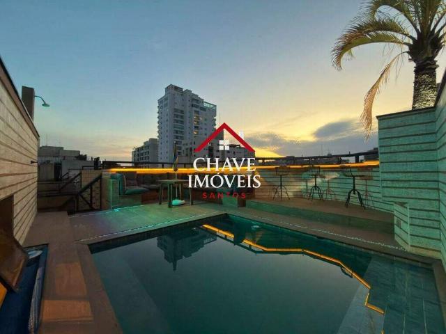 Cobertura em Ponta da Praia, Santos/SP de 197m² 3 quartos à venda por R$ 1.899.900,00
