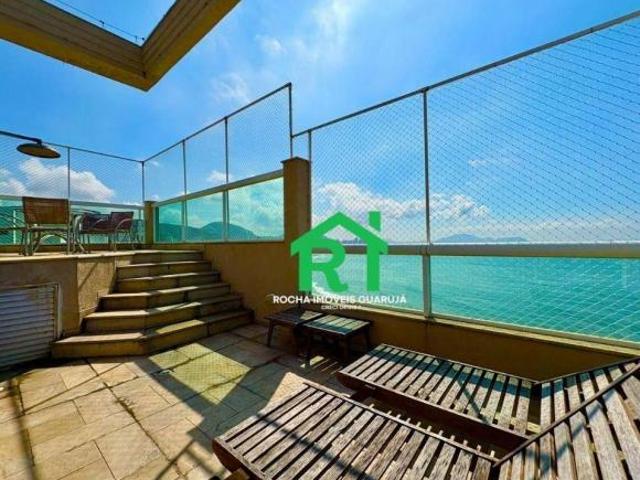 Cobertura Frente Mar, 5 Quartos 4 Suítes, 2 Vagas e Lazer, Jardim Astúrias, Guarujá