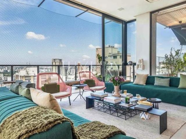 Cobertura mobiliada com 408 m², à venda no bairro Jardim América 4 suítes