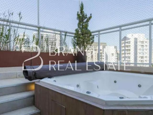 Cobertura mobiliada Vila Olímpia | 163 m² com Terraço Gourmet