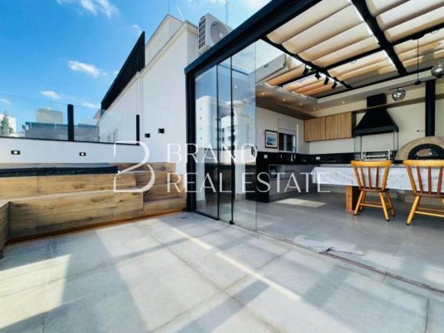 Cobertura moderna no Campo Belo com jacuzzi, espaço gourmet e 3 vagas | Pronta para morar
