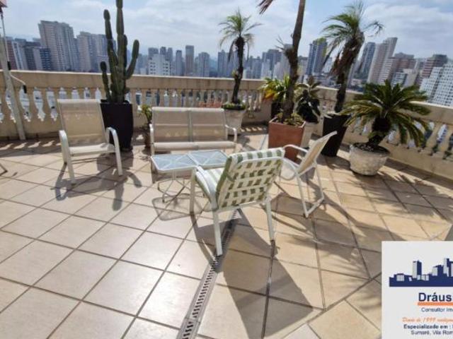 COBERTURA NO BURGOS DO SUMARÉ COM 215M2, 3 DORMS, PRAÇA, LZ