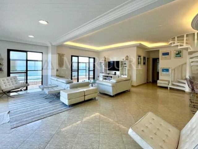 Cobertura no Guarujá, Tombo, Duplex, 4 Suítes, Vista Panorâmica do Mar, Piscina e Churrasqueira Me
