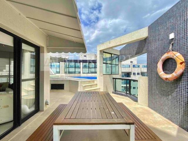 Cobertura no Guarujá, Pitangueiras, 3 Quartos, Sala para 3 Ambientes, Varanda Gourmet com Churrasque