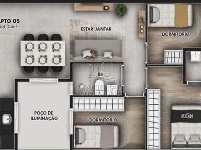 Cobertura Sem Condomínio à venda, 2 quartos, 1 suíte, 1 vaga, Jardim Bela Vista Santo André/SP