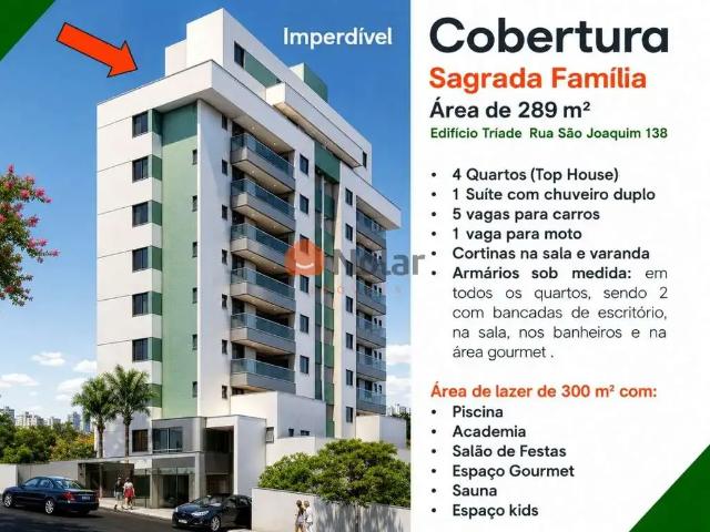 Cobertura para Venda em Belo Horizonte/MG Sagrada Família 4 Quartos