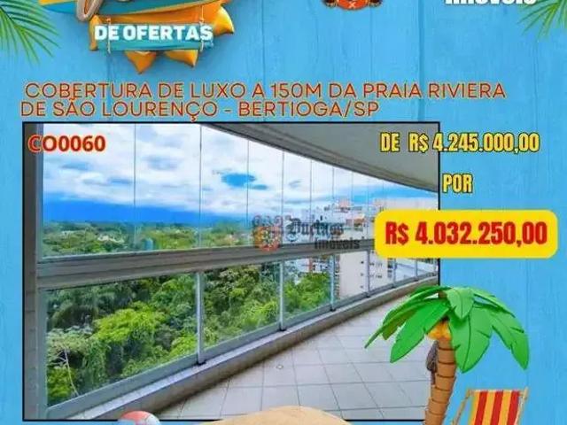 Cobertura para Venda em Bertioga/SP Riviera 3 Quartos