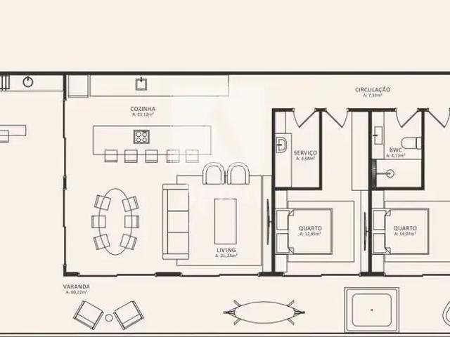 Cobertura para Venda em Florianópolis/SC Morro das Pedras 3 Quartos