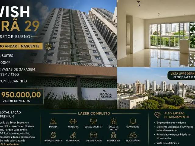 Cobertura para Venda em Goiânia/GO Setor Bueno 3 Quartos