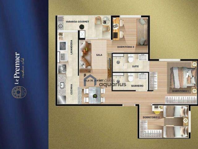 Cobertura para Venda em Jacareí/SP Jardim Califórnia 3 Quartos