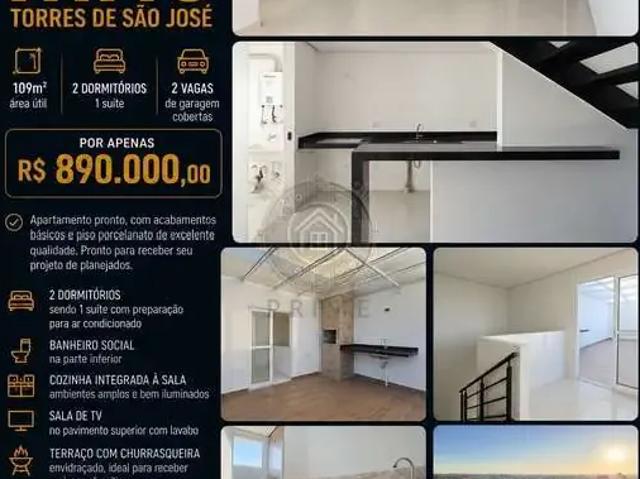 Cobertura para Venda em Jundiaí/SP Jardim Torres São José 2 Quartos