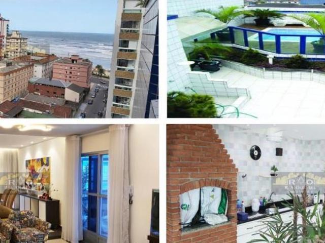 Cobertura para Venda em Praia Grande, Ocian, 3 dormitórios, 1 suíte, 4 banheiros, 3 vagas
