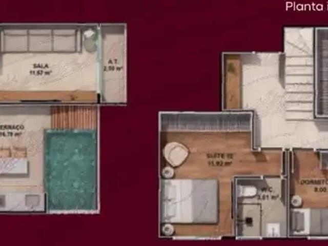 Cobertura para Venda em Praia Grande/SP Vila Mirim 4 Quartos