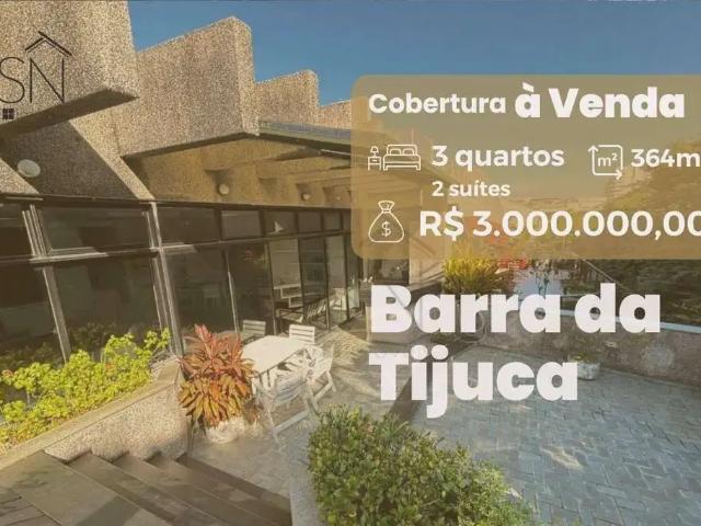 Cobertura para Venda em Rio de Janeiro/RJ Barra da Tijuca 3 Quartos