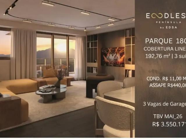 Cobertura para Venda em Rio de Janeiro/RJ Barra da Tijuca 3 Quartos