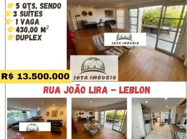 Cobertura para Venda em Rio de Janeiro/RJ Leblon 5 Quartos