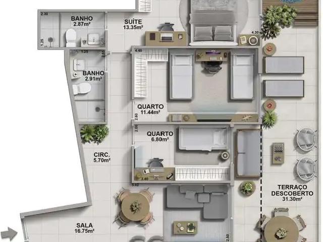 Cobertura para Venda em Rio de Janeiro/RJ Recreio dos Bandeirantes 3 Quartos